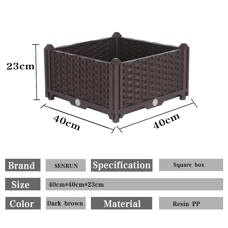Direct Selling Rectangular Plastic Home Garden Vegetables Planting Box ...
