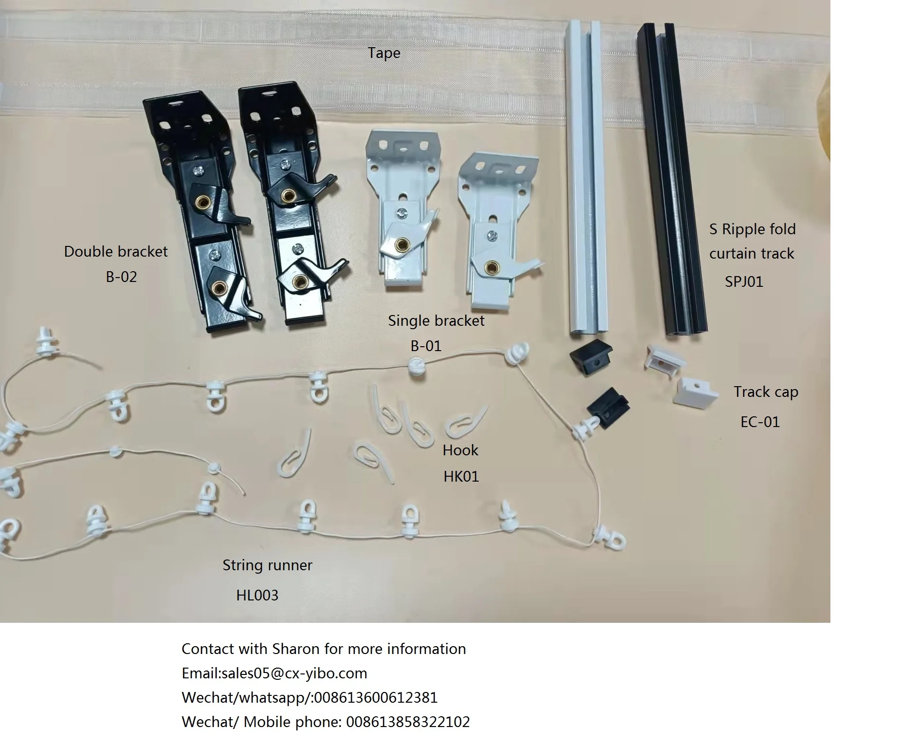 Good Quality Ripple Fold Curtain Track Wave Curtain Track Ripple Fold ...