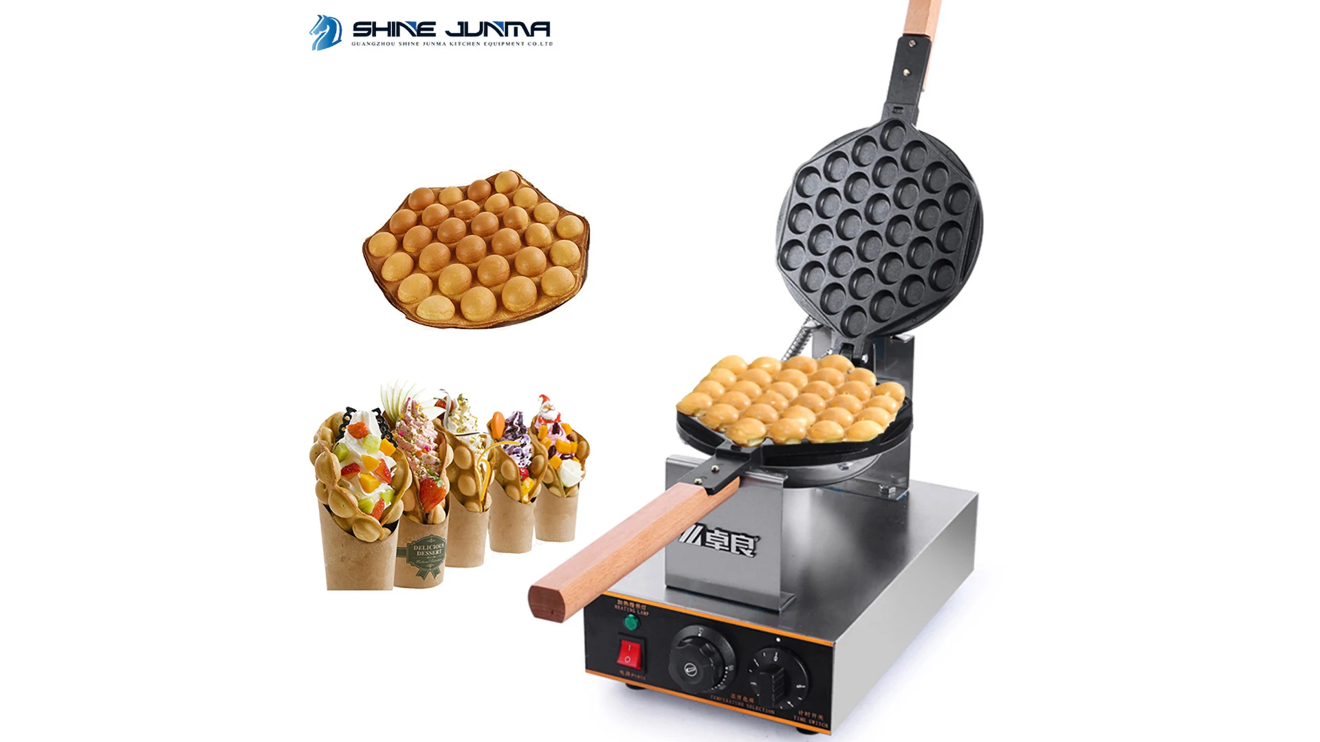 Electric Custom Professional Belgian Egg Mini Waffle Maker Machine ...