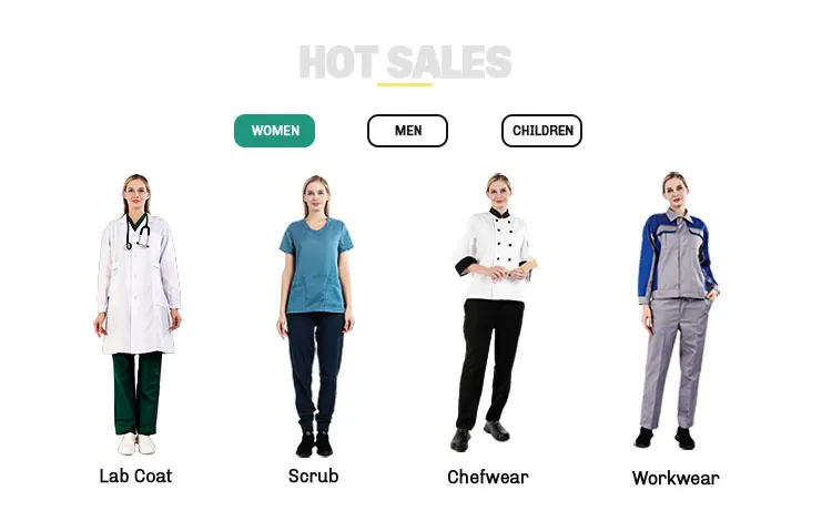 Long Sleeve Hospital Uniforms Suit Horizontal Zip Front Scrub Top ...