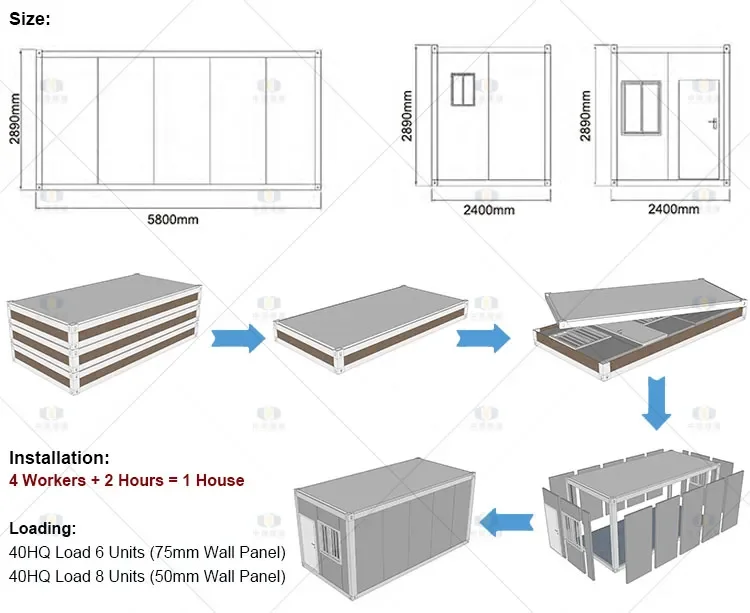 White Prefabricated Container House Online Technical Support School ...