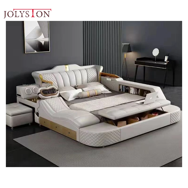 Best Selling Modern Bedroom Furniture Multifunctional Bed Leather ...