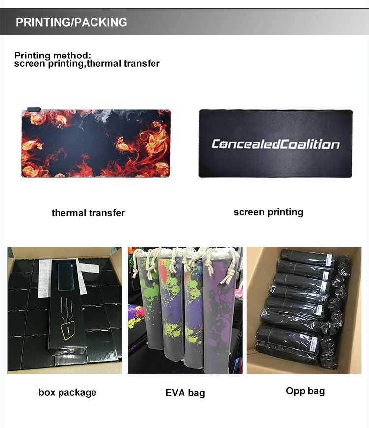 Custom Stock Extended LED Gaming Playmat - Anti-Slip Rubber