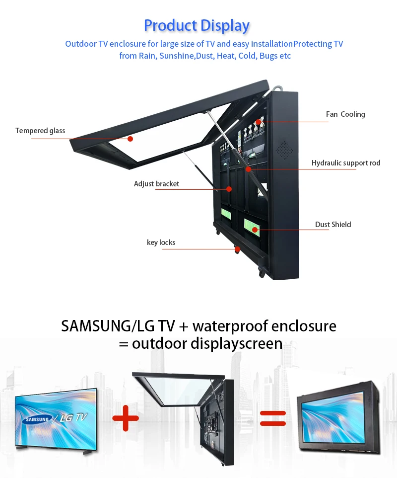 Stainless Steel Outdoor Tv Enclosure Electrical Weatherproof Enclosure ...