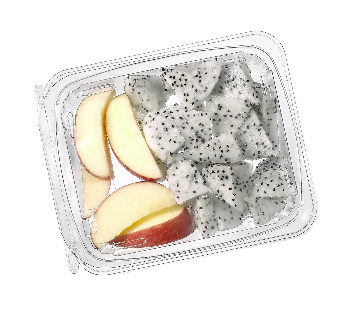 Disposable Plastic Rectangle Fresh-cut Fruit Salad Container Vegetable ...