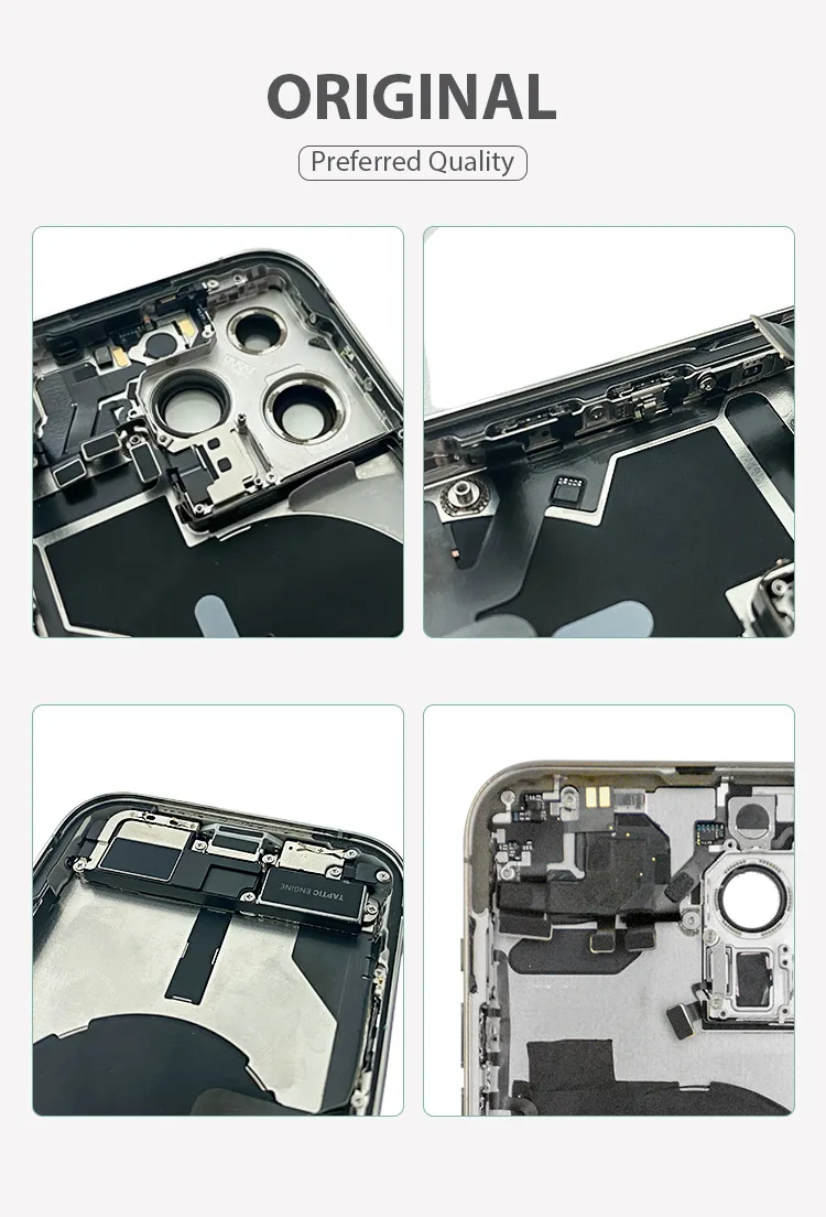 Oem Original Housing Battery Cover With Flex Cable Replacement For Iphone 14 13 12 Pro Housing ...