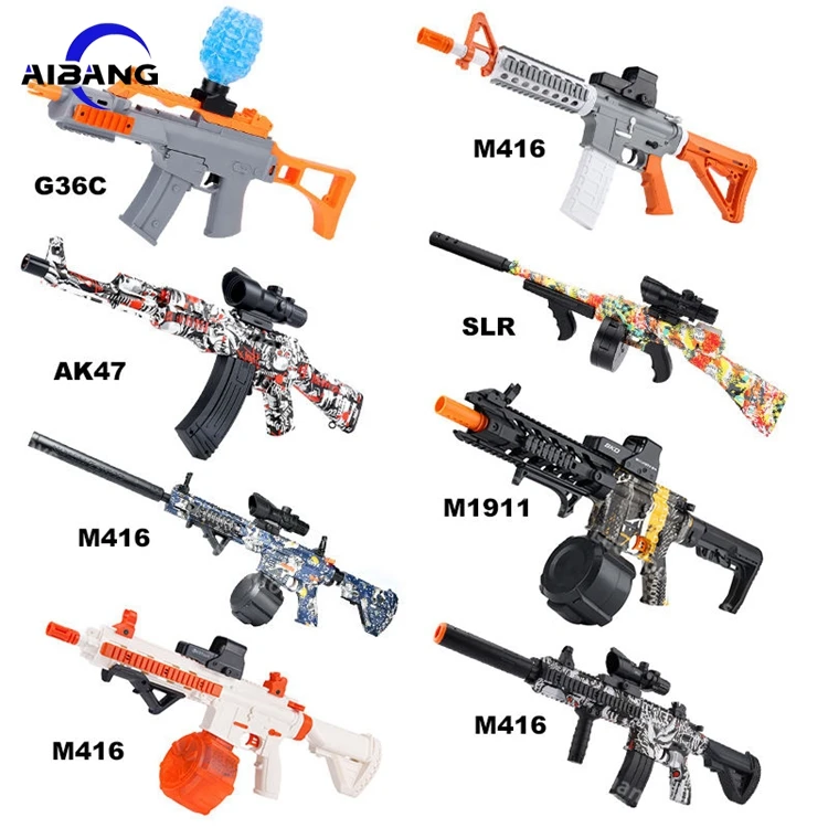 M416 Ak47 M4 M4a1 Electric Gel Blaster Ball Toy Guns Outdoor Game Gel Water Bead Blaster ...