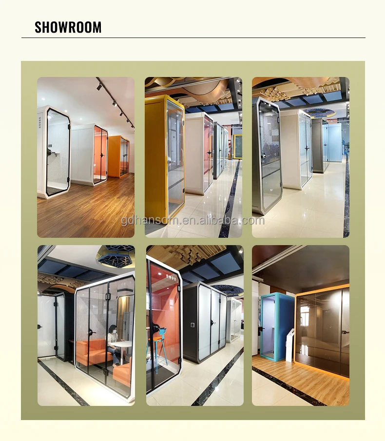 Hansom Modern Privacy Soundproof Modular Acoustic Pod Office Meeting ...