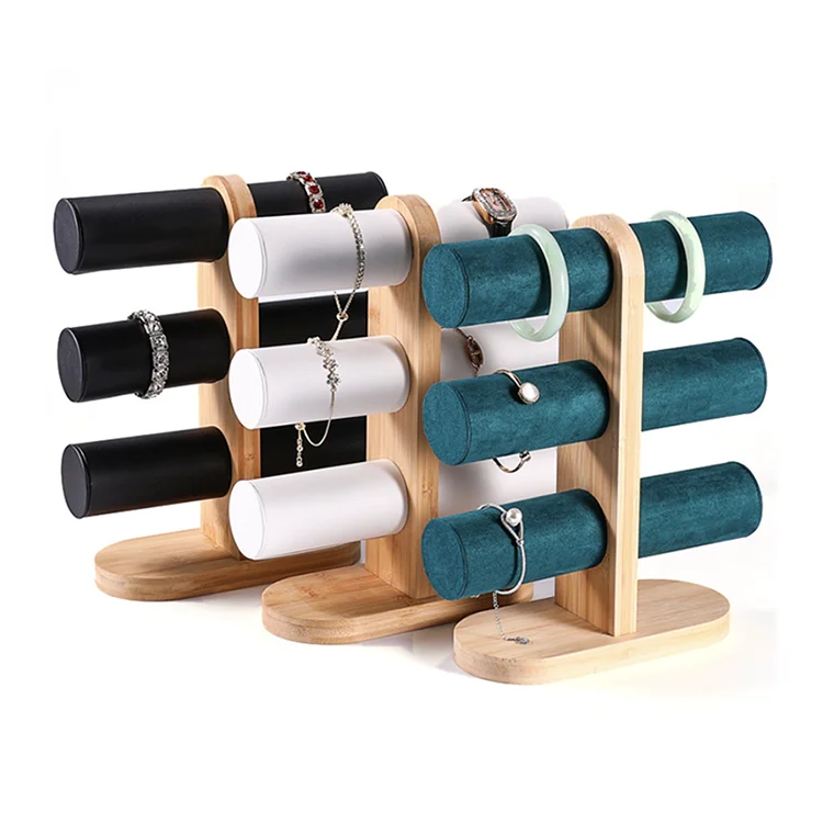 Quality 3 Tiers Factory Wholesale Bracelet Storage Display Stand Velvet ...