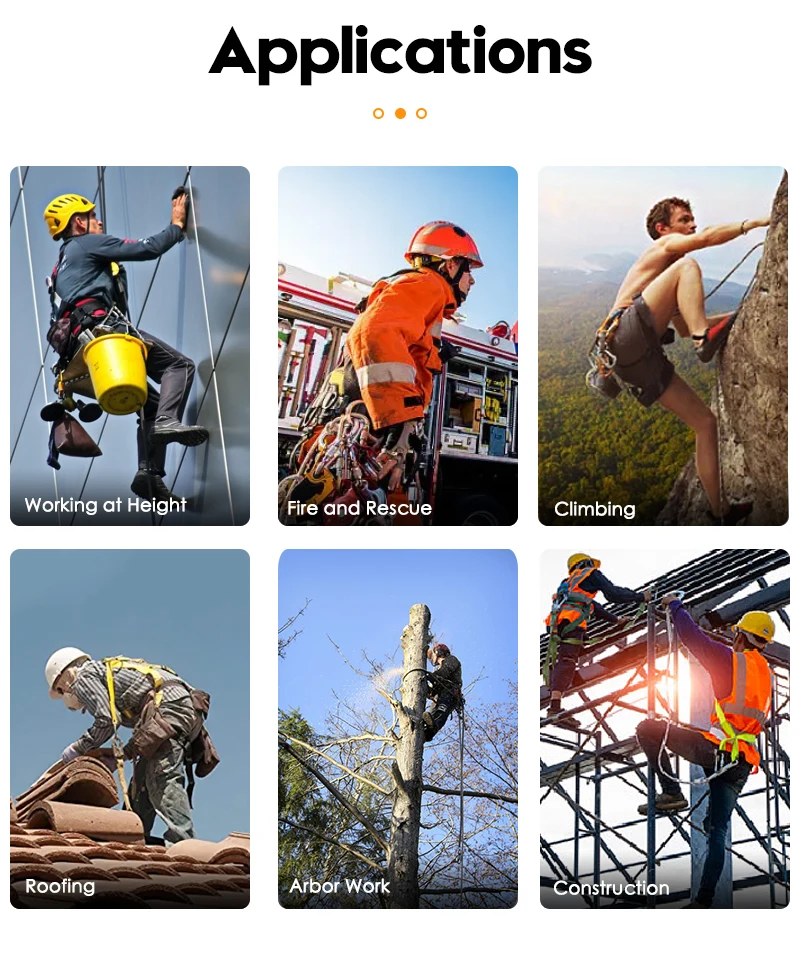 100kg Capacity Shock Absorber Safety Lanyard Rope Workman Safety Rope ...