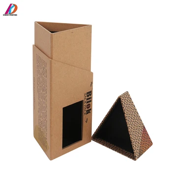 Custom Shaped Triangle Tube Packaging Cosmetic Gift Box With Window ...