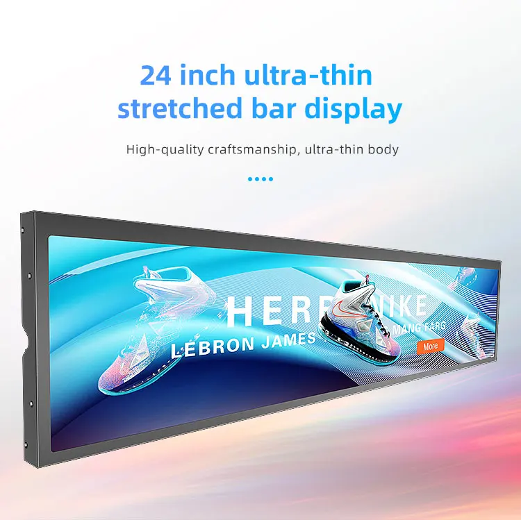 24 Inch Hd Shelf Strip Screen Advertising Stretched Bar Display - Buy ...