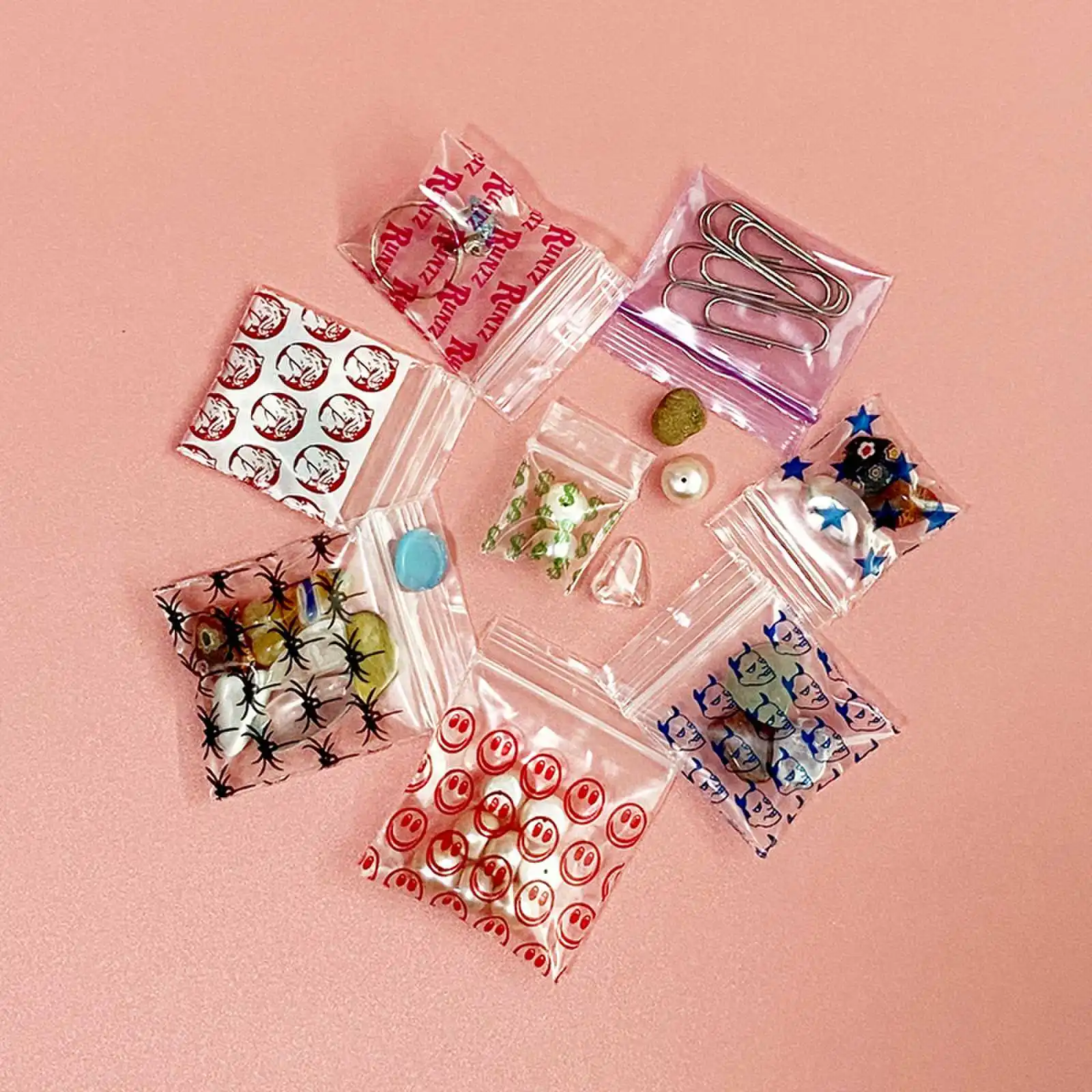 Mini Small Jewelry Pe Plastic Packaging Plastic Bag Small Grip Self ...