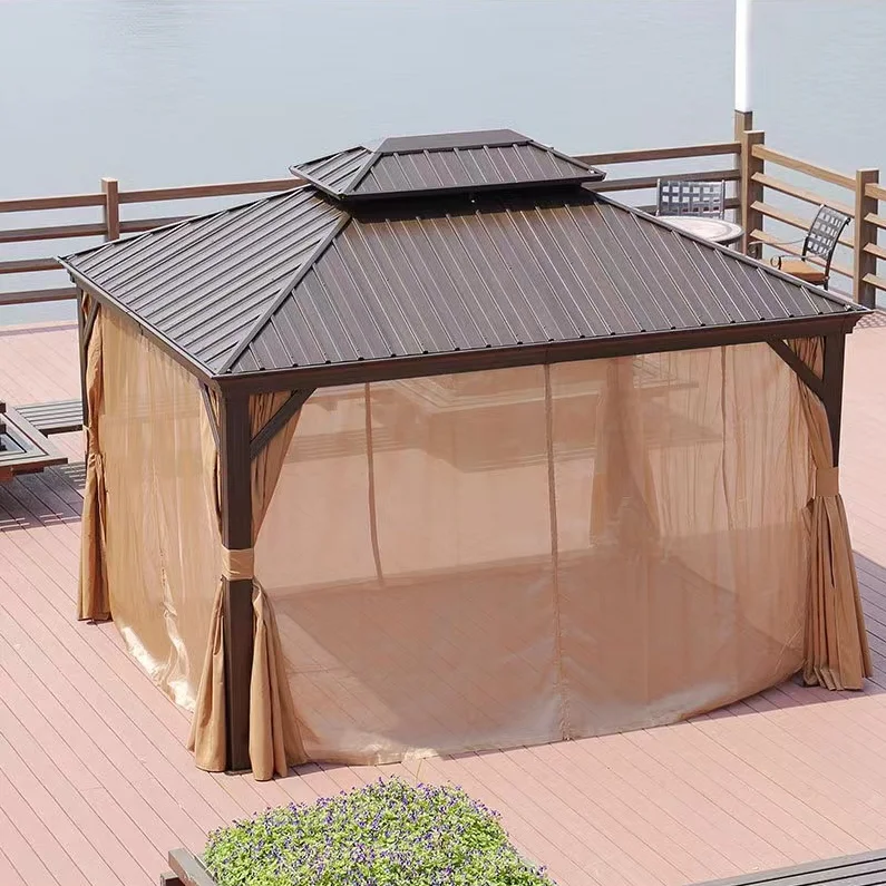 12x20ft Deluxe Galvanized Double Roof Shed Garden Outdoor Patio Gazebo ...