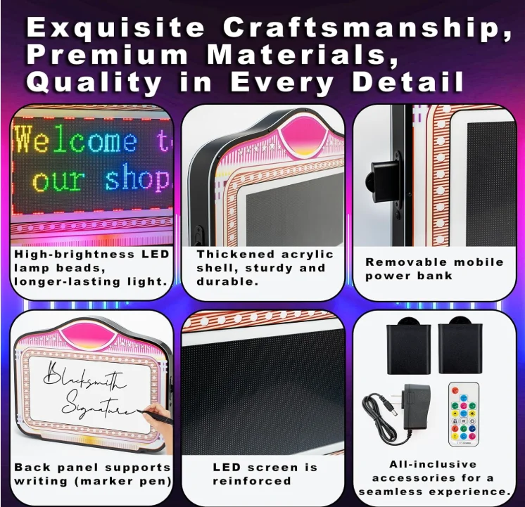 Custom Programmable Led Digital Screen Marquee Board Vip Bottle Service ...