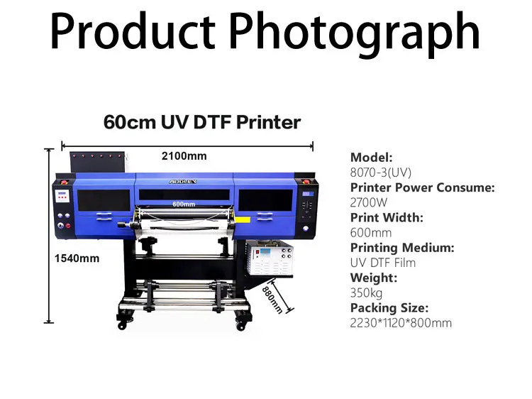 AUDLEY UV DTF Digital Printer - 60CM, 2400 DPI, I3200 Printhead