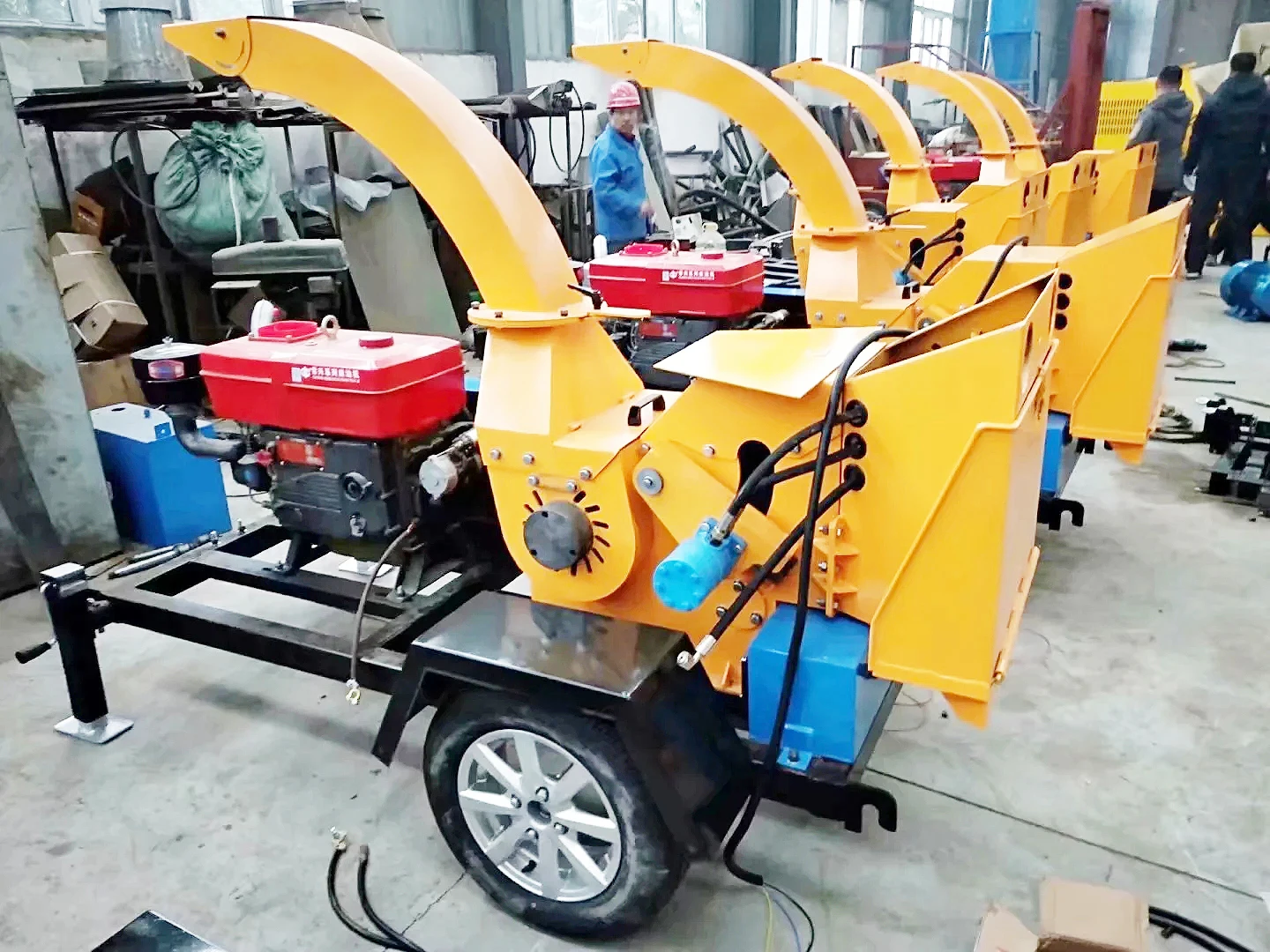 Forestry Machine Mobile Branch Shredder Green Branch Palm Crusher Trees ...