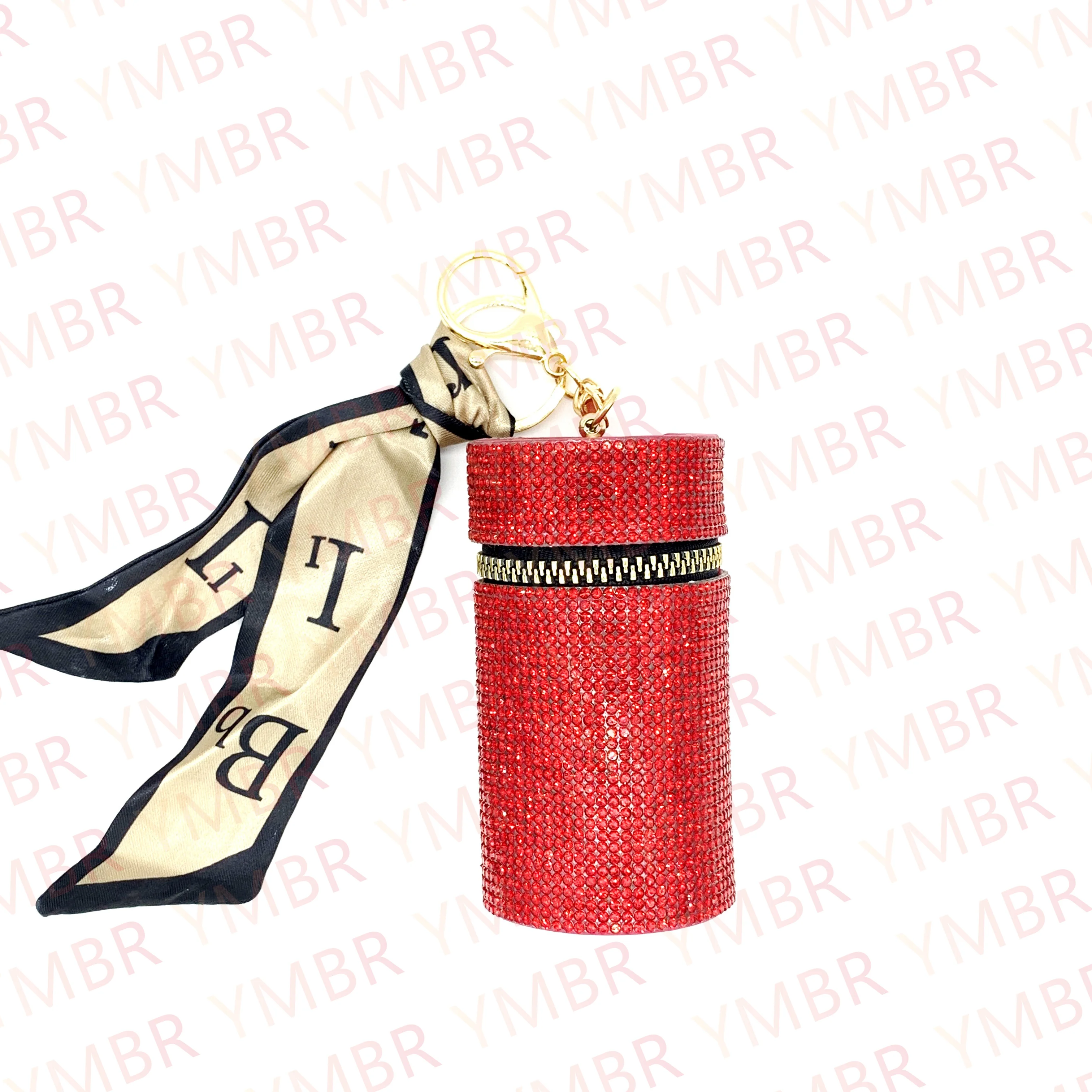 Label Lipgloss Mini Keychain Bag Custom Logo Cosmetic Bag Makeup Holder ...