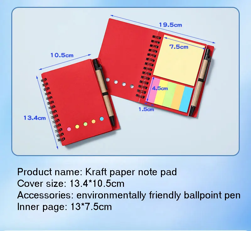 JPS OEM Notes Autocollantes Kraft Paper Easy-To-Carry Note Pad Notebook ...