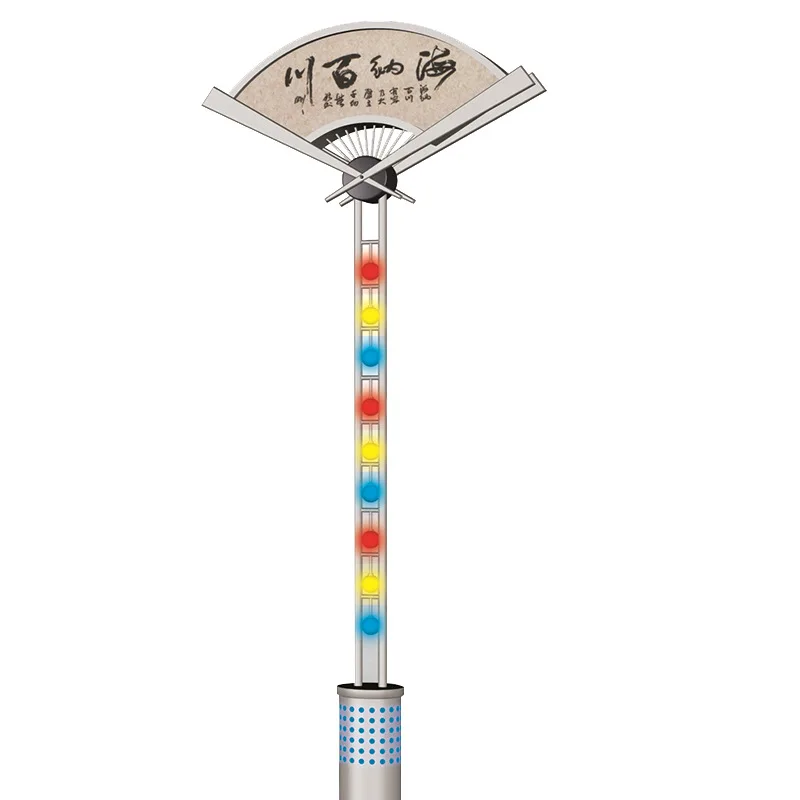 Metal Art Lamp Bouquet Magnolia Flower Post Top Lantern Municipal ...