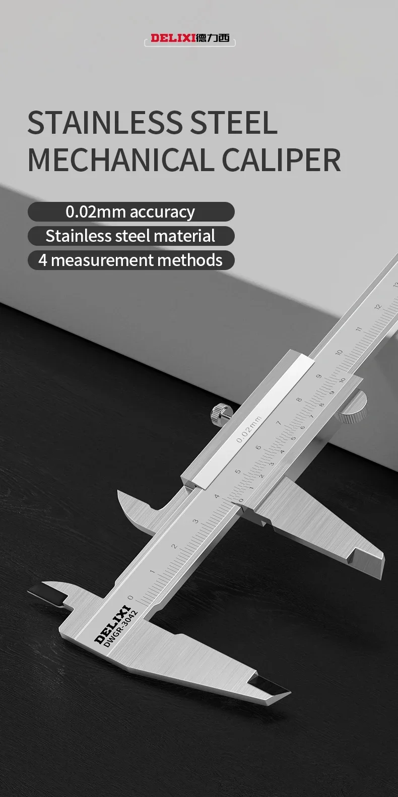 Stainless Steel Vernier Caliper Oil Standard Small Household Industrial ...