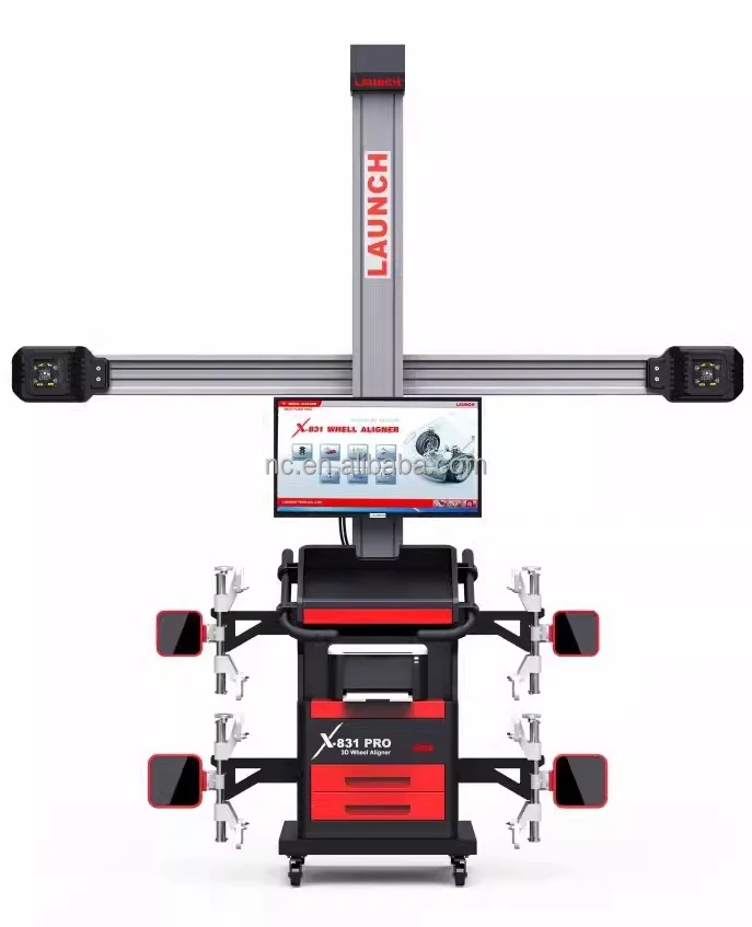LAUNCH 3D Four Wheel Aligner X831 PRO 5G Computer Camera Beam Automatic ...