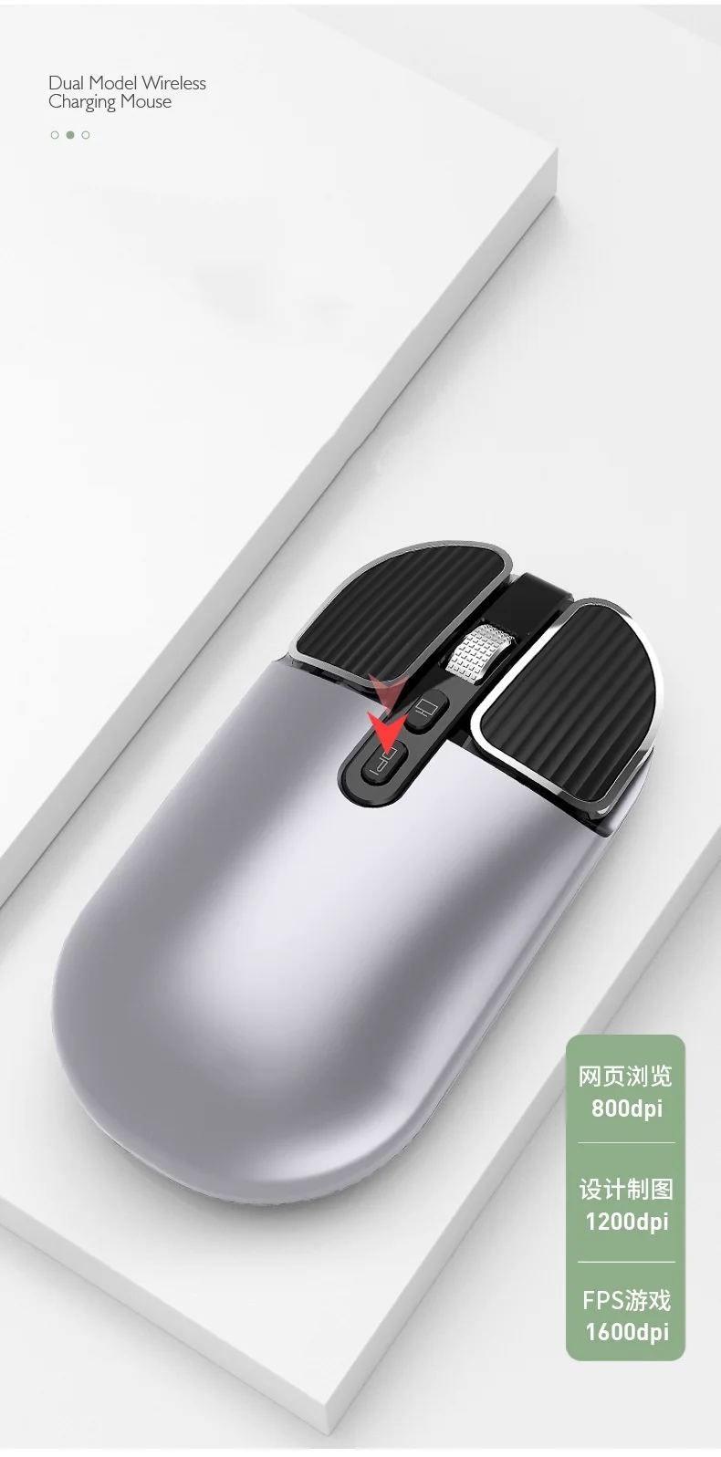 2.4G Dual Model Wireless BT 5.0 Mouse - Long Standby