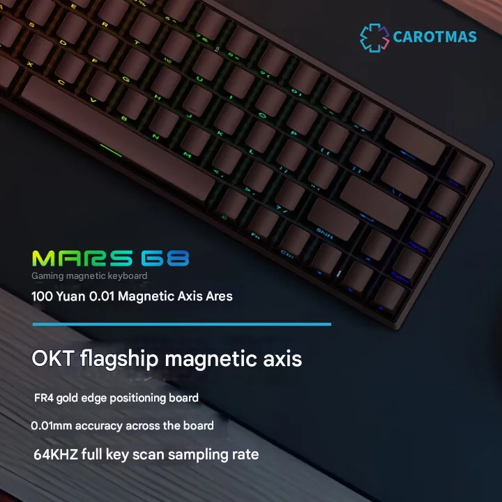 Alibaba Supplier Mars68PRO Magnetic Axis Wireless Tri-mode Mechanical ...