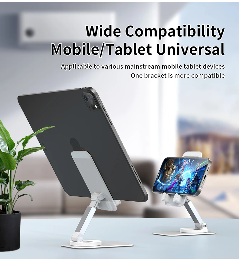 Foldable Telescopic Universal Adjustable Desktop Smart Phone Tablet Pc ...