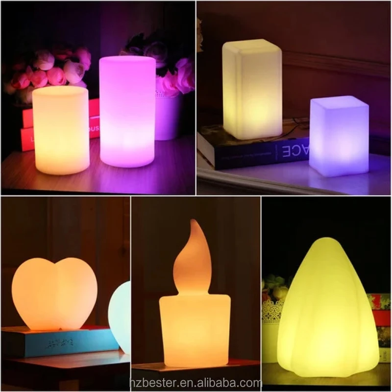 Outdoor Cafe bar Club Table Lamp Atmosphere Creative PE LED ...