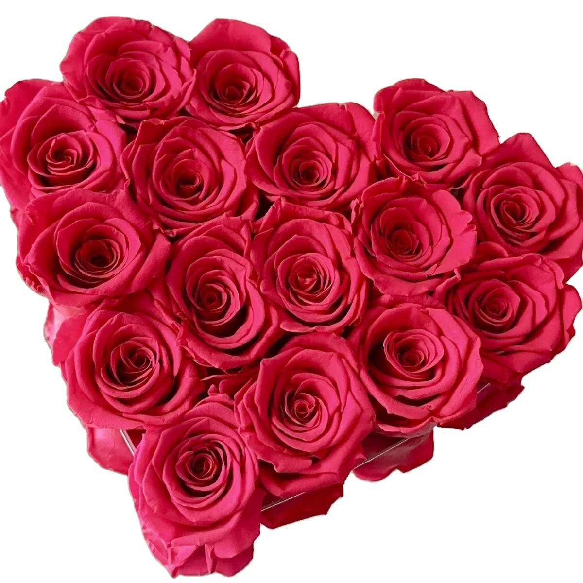 Heart Shape Preserved Rose Red Pink Mother's Day Christmas Graduation ...