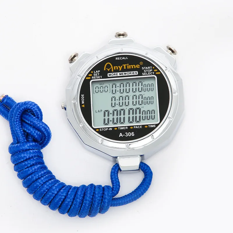 Metal case Three Rows 100 Multi-function Electronic Stopwatch Referee ...