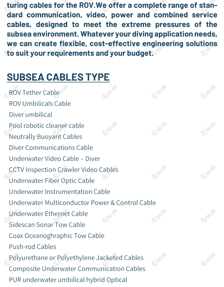 Underwater Cable 3 Part Diving Communication Umbilical Cord for Diver ...