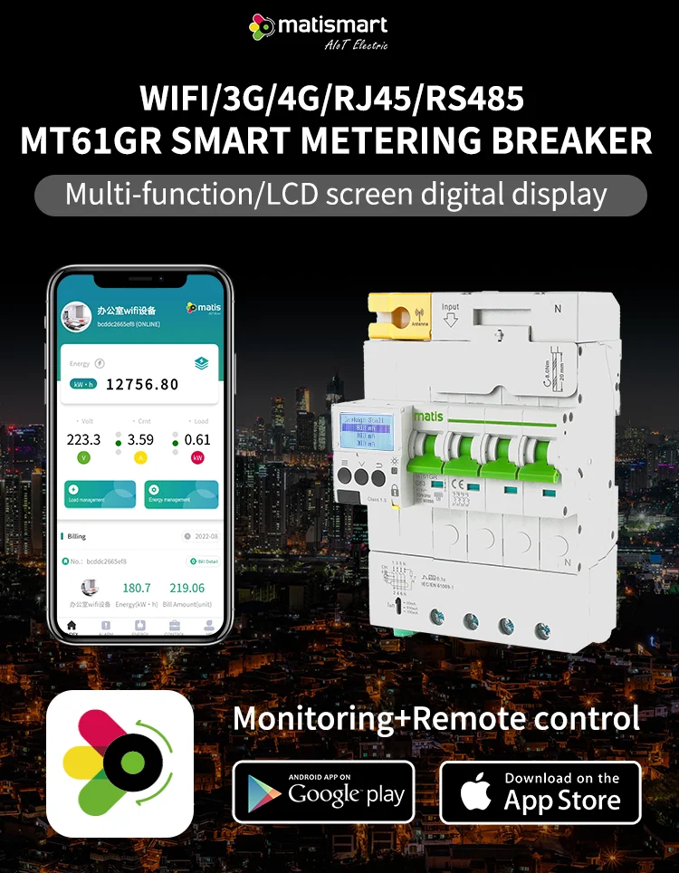 Oem Ce Cb Certificate 3g 4g Wifi 3 Phase Wifi Breaker Solar Smart Meter