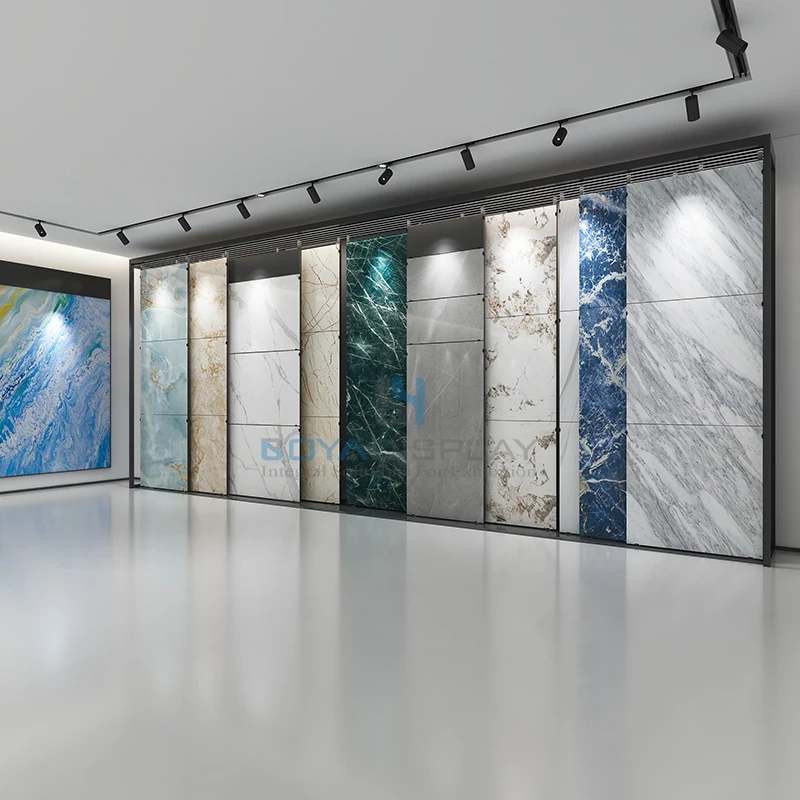 Customize Modern Metal Shelf - Perfect for Tile Showroom