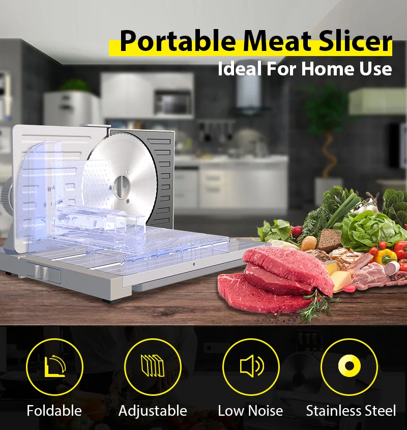 Portable Automatic Electric Frozen Fresh Meat Slicer Cutting Machine ...