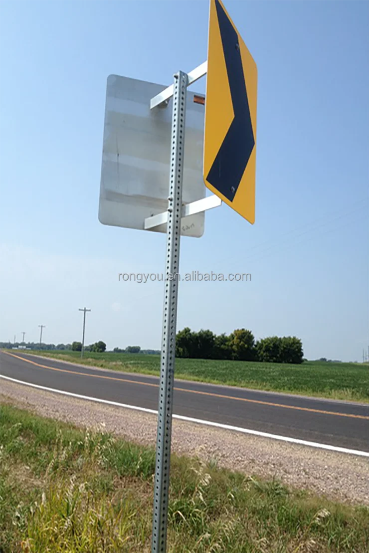 Traffic Sign Perforated Punched Steel Square Tube Sign Post - Buy ...