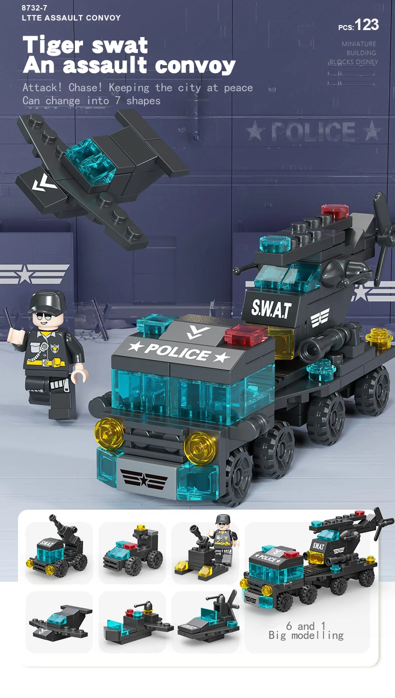 LELE BROTHER Mini City Street View Building Blocks Set