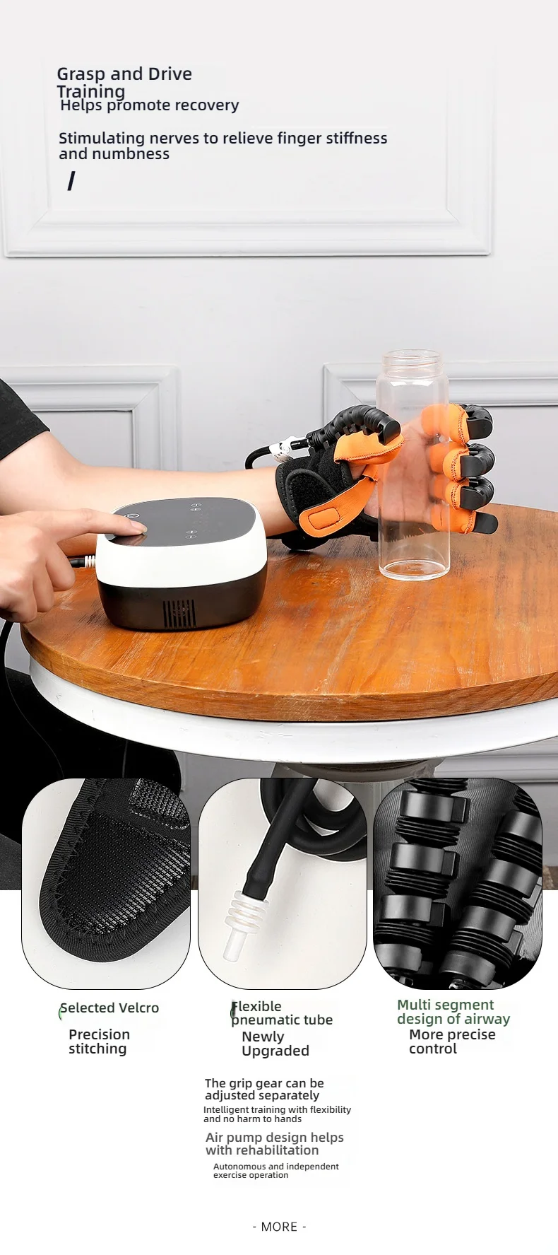 Rehabilitation Robot Gloves Upgrade Stroke Hand Therapy Equipment ...