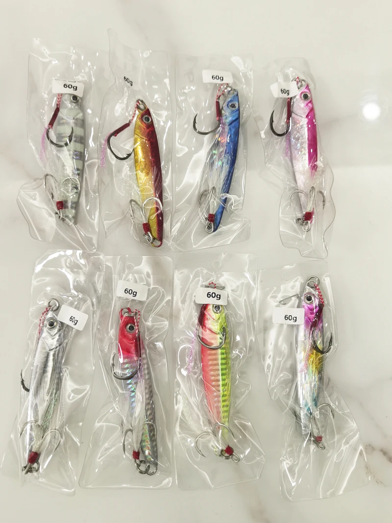 Hologram Rock Casting Glow Lead Sinking Jigging Spoons 7g 10g 15g 20g 25g 30g 40g 60g 80g Slow ...