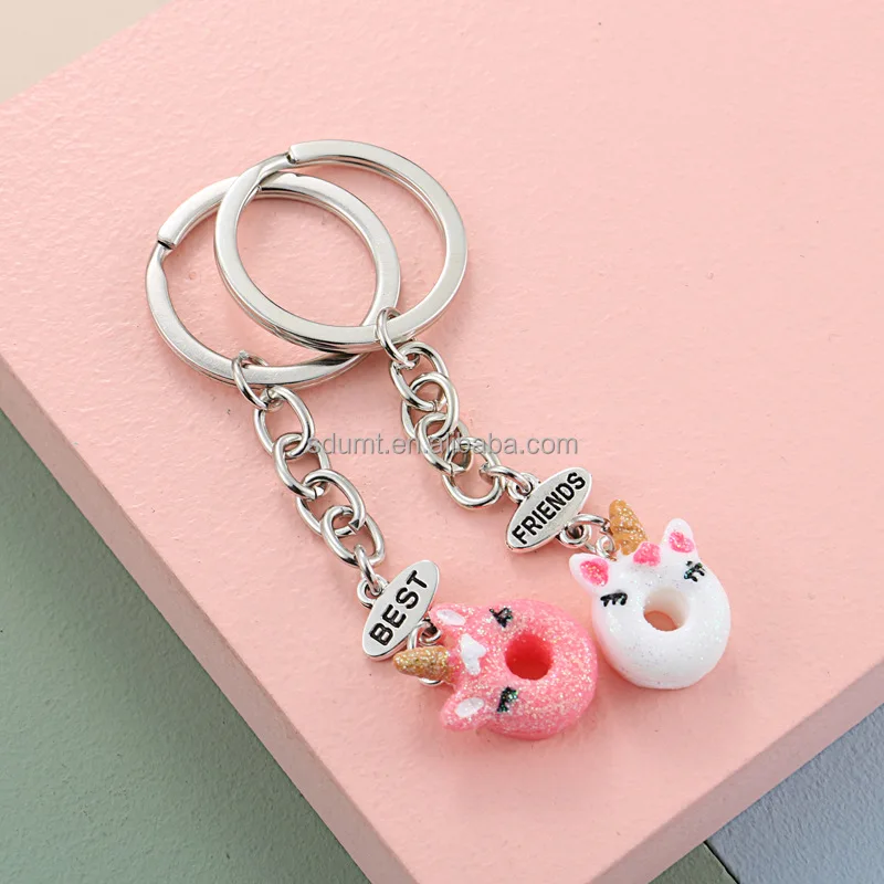 Various Donuts Acrylic Bead Doughnut Resin Cheese Strawberry Key Ring ...