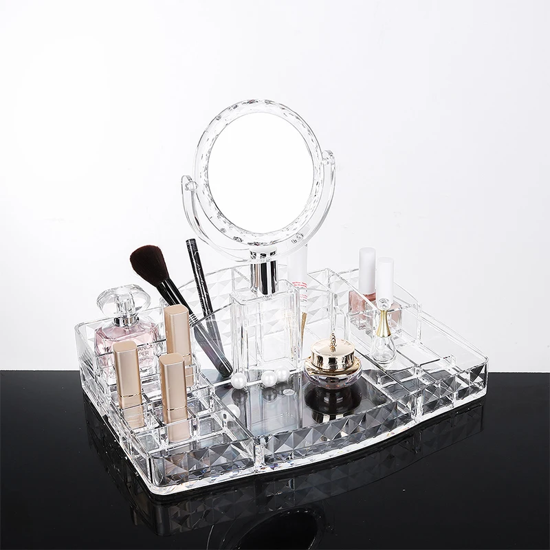 Diamond Texture Makeup Storage Plastic Containers Multifunctional ...