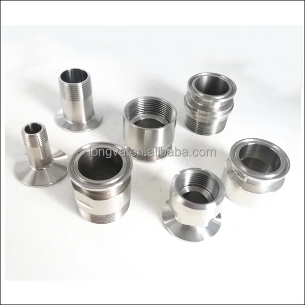 Stainless Steel Tri-Clamp Fitting Union - 1.5'' to 1 Inch MNPT Adapter