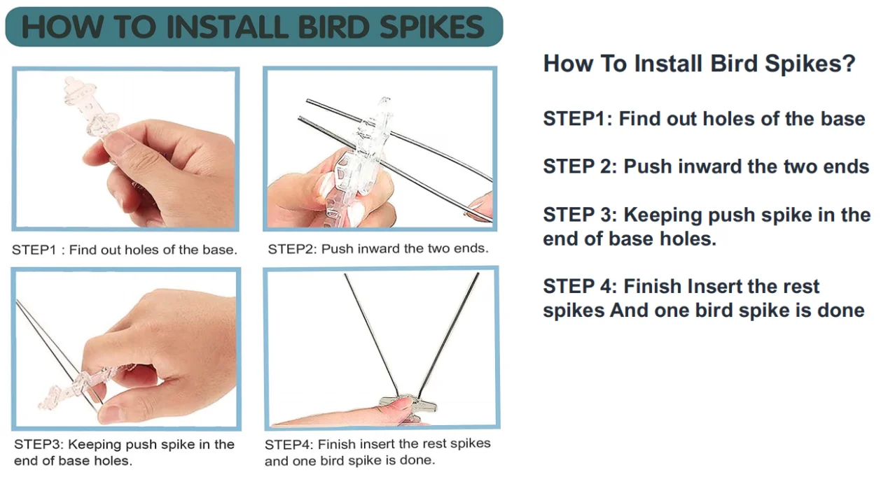 48cm High Quality Plastic Spikes For Pigeons Bird Prevention Spikes ...