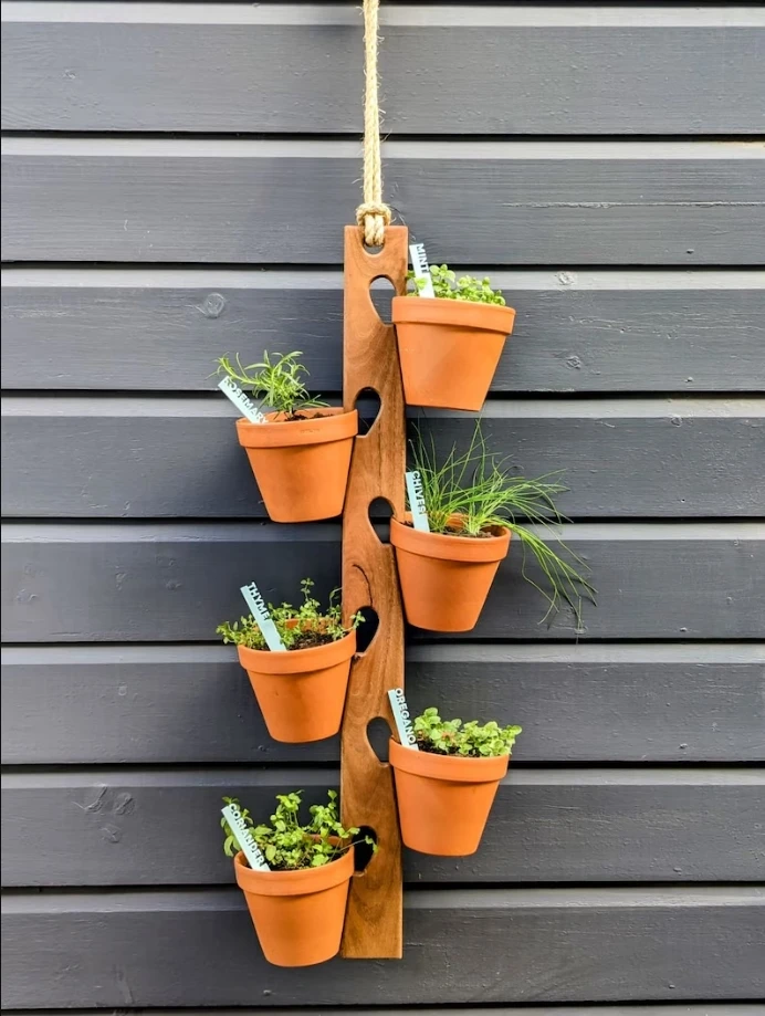 Free Combination Wood Vertical Plant Hanger for Indoor Gardening ...