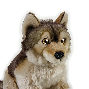 Custom Realistic Large Grey Wolf Cute Soft Plush Stuffed Animals Toy ...