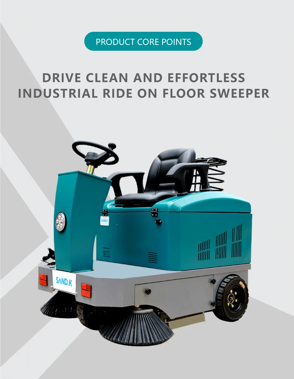 Ride On Electric Automatic Floor Sweeper Road Cleaning Machine Vacuum ...