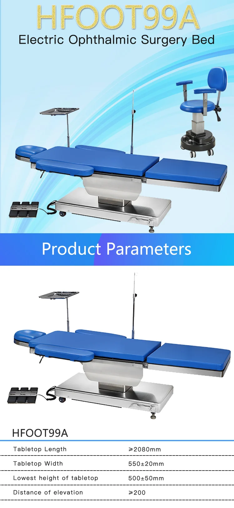 Electrical Medical Examination Chair Eye Using Surgery Bed Operating ...