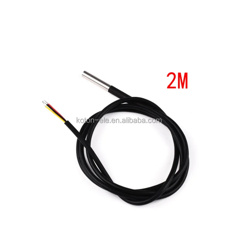 DS18b20 Stainless steel Waterproof temperature probe temperature sensor 18B20 DS1820 1m 2m 3m 5m ...