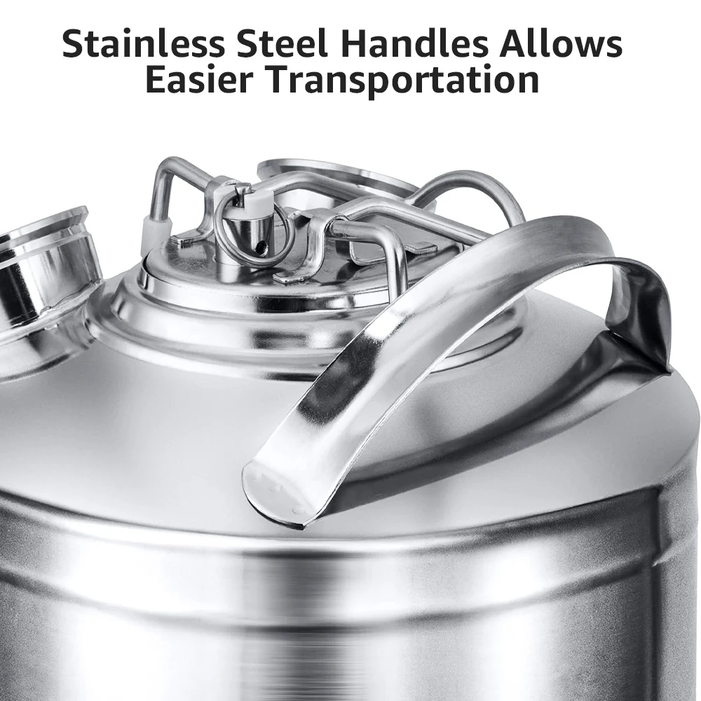 Stainless Steel Cleaning Keg - 5 Gallon for Beer Lines